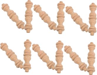 Amosfun 12stücke Hölzerne Balusterspindeln Zum Basteln Unbehandelt Für Weinschränke Dekorative Möbelspindeln Geschnitztes Design Vielseitige Anwendung Als Wei