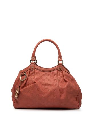 Gucci sac porté épaule Guccissima Surkey médium (2000-2015) - Rouge