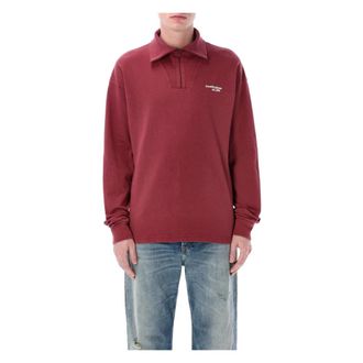 Acne Studios Sweatshirt mit Rei&szlig;verschluss und Logo - - Sweatshirts & Hoodies - Herren - Rot - M