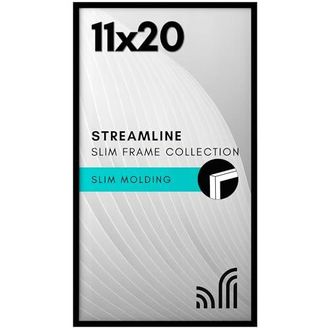 Americanflat Bilderrahmen mit poliertem Plexiglas, Streamline-Kollektion, dünner Rand, Bilderrahmen für Wanddekoration, Befestigungsmaterial im Lieferumfang enthal