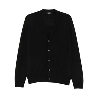 Alpha Studio Cardigan en V - Homme - Pulls - Noir - Taille: M