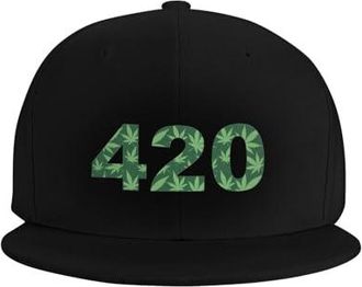 Generic Cannabis 420 Femme Homme Strapback Cap Mode Snapback Chapeau Anti-UV Casquette De Baseball pour Trucker Sport Hip Pop
