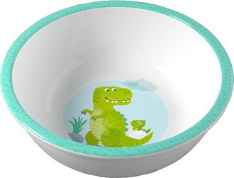 Haba Kinderschüssel Dinosaurier - Praktische Melamin-Schüssel - Rutschfest - Spülmaschinengeeignet - Für Dino-Fans ab 12 Monaten - 2012440005