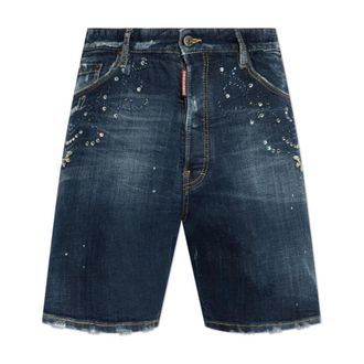Dsquared2 Homme, Shorts, Bleu, Taille: XL Shorts à Pierres