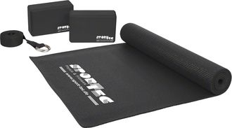Sport-Tec Yoga Starter Set, Matte, Block, Gurt, Pilates, Gymnastik, Fitness, Stretch, Balance, Sport, 4-TLG