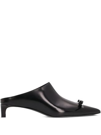 Jil Sander mules en cuir à détail de noeud 25 mm - Noir