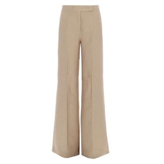 Max Mara Pantalon large taille haute - Femme - Pantalons - Beige - Taille: 36 FR