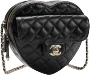 Chanel Large Quilted Heart Bag Size M