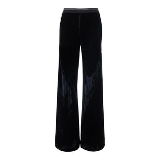 Semicouture Gerade Samthose - - Trousers - Damen - Schwarzk - XL