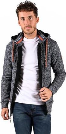 Scott Veste en Maille Chaude Sylvor Gilet à Capuche Fermeture éclair Zip Central Hiver Homme (FR/ES, Alpha/lettres, TG, Taille normale, Taille normale, Gris