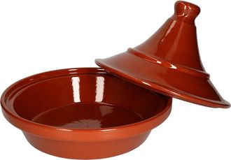 MamboCat Schmortopf I Tajine I 2 Liter I Mediterran I Unikat Handarbeit - Glasiert I Orientalisch I Marrokanisch I Antike/Vintage I Mittelalter I Wikinger