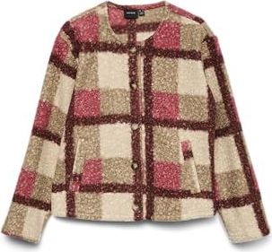 Vero Moda Vero Moda Short Jacket Vmtara GA Boo Veste Courte, Rose (Holly Berry), Medium Femme