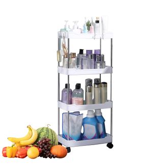 Generic Lagerregal F&uuml;r Einkaufswagen - 68x38Cm Mehrschichtiges Rollregal, Windel Organizer, K&uuml;che Bad Schlafzimmer Werkzeugwagen, Durable Metallrahmen, Vielse