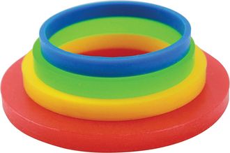 PME PPR01 F&uuml;hrungsringe f&uuml;r gro&szlig;en Ausrollstab, Kunststoff, Multicolored, cm, 19.05 x 9 x 2.0499999999999998 cm, 6 Einheiten