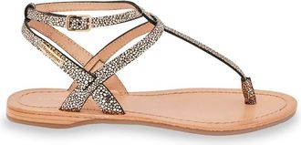 Les Tropeziennes LES TROPEZIENNES PAR M. BELARBI Damen Hamado Sandale, Schwarz/goldfarben, 39 EU