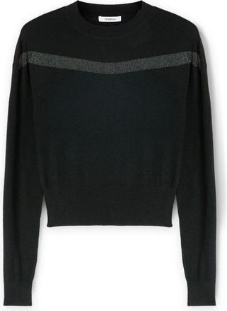 Motivi Femme, Pulls, Noir, Taille: 36 FR Pull avec empi&egrave;cement transparent