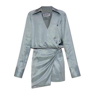 The Attico Kleid mit langen &Auml;rmeln - - Dresses - Damen - Blau - XS