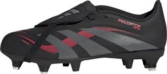 adidas Unisex Predator League FOLD-Over Tongue Firm Multi Ground Football Boots Fußballschuhe, Core Black/Grey Four/Lucid Red, 38 EU