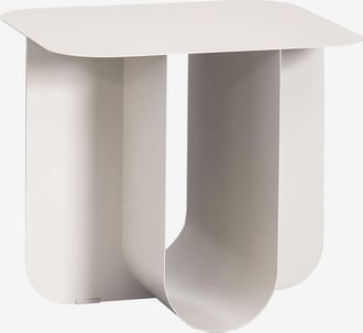 Sklum Norman rechteckiger Beistelltisch aus Stahl (40x45 cm) Gardenia Wei&szlig;