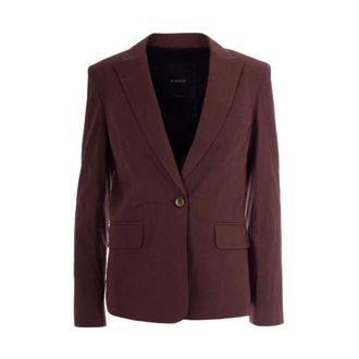 Pinko Pinko, Femme, Vestes, Brun, Taille: 40 FR Button Blazer