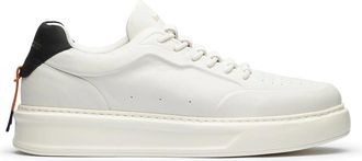 Barracuda Homme, Chaussures, Blanc, Taille: 45 EU Baskets en Cuir Blanc Ss25