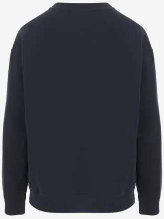 Jil Sander Womens Cotton Sweatshirt Navy Knitwear Sweater