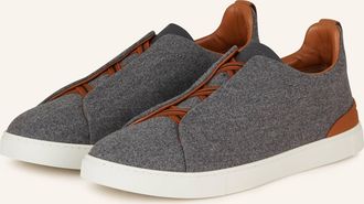 Ermenegildo Zegna Zegna Slip-On-Sneaker Triple Stitch grau