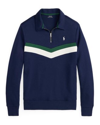 Ralph Lauren Rugbyshirt aus einem Baumwoll-Mix mit Stickerei und Eingrifftaschen in