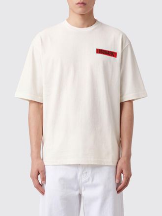 Dsquared2 T-shirt en coton avec logo imprim&eacute; contrastant