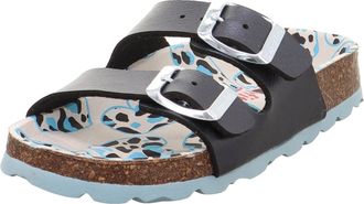 Superfit Mädchen Fussbettpantoffel 1-800111 Hausschuhe, Schwarz Mehrfarbig 0070, 38 EU