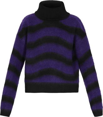 Mymo Pullover Frauen schwarz lila