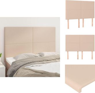 vidaXL Kopfteile 4 Stk. Cappuccino-Braun 72x5x78/88 cm Kunstleder - Bettkopfteile - Betthauptstellen - Kopfteil - Kopfendeckel - Schlafzimmer Dekoration