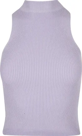 Urban Classics Damen Ladies Short Rib Knit Turtleneck Top T-Shirt, Lilac, 5XL