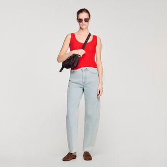 Sandro Stricktop mit Spitzenverzierung