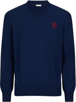 Dr&ocirc;le de Monsieur Pull col rond brod&eacute; uni