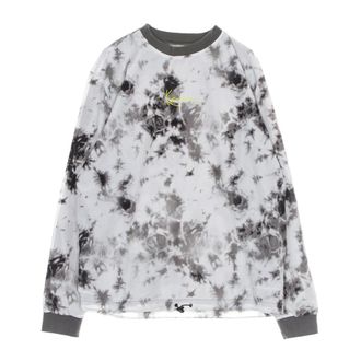 Karl Kani Pixelprint Crew Sweatshirt mit Tie-Dye Print - - Sweatshirts & Hoodies - Herren - Grau - M