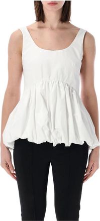 R&oacute;he Femme, Tops, Blanc, Taille: 36 FR Voluminous Peplum Top