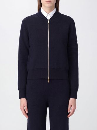 Thom Browne Bomberjacke aus Schurwoll-Leinen-Mischung mit Rei&szlig;verschluss