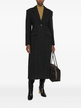 Tela Longline Wool Coat - Gray