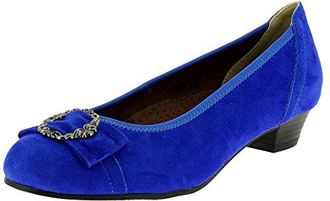 Hirschkogel Femme Damen Trachten Pumps Escarpins, Cobalt, 43 EU