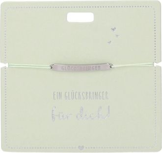 Depesche 14018.9 Armband mit Botschaft, Edelstahlplättchen, mit farbigem Band, variabel in der Länge, ideal als Geschenk für Freunde und Familie