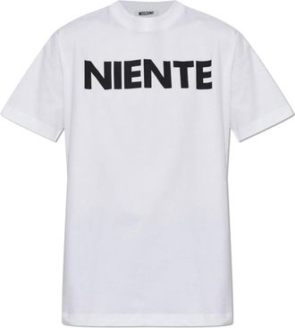 Moschino Femme, Tops, Blanc, Taille: 36 FR T-Shirt Imprim&eacute;