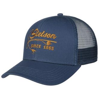 Stetson Casquette Trucker Fishing Rod Homme - de Baseball Mesh Snapback, avec visi&egrave;re, Doublure, Doublure Printemps-&eacute;t&eacute; Printemps &Eacute;t&eacute; Automne Hiver - Taille U