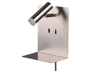 Trio Leuchten LED Wandleuchte Element 222570207, Metall Nickel Matt, 1 x 3 Watt LED, USB Ladebuchse
