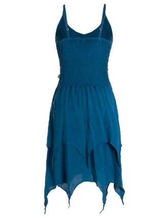 vishes Zipfelkleid Sommerkleid Lagenlook Baumwolle Spaghettitr&auml;ger Alternative Mode, Boho, Hippie, Ethno, Festival