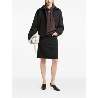 Courr&egrave;ges Vinyl-Collar Bomber Jacket - Black