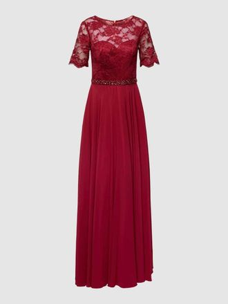 Mascara Abendkleid mit Spitzenbesatz