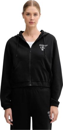 Guess Damen, Sweatshirts & Hoodies, Schwarzk, LGr&ouml;&szlig;e