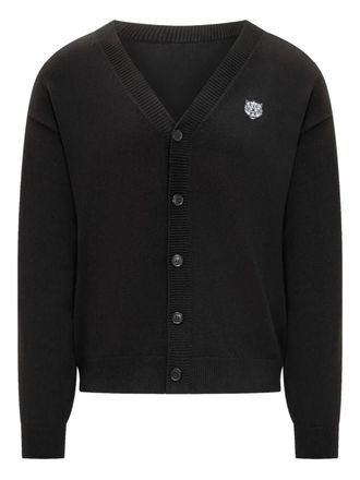Kenzo cardigan à broderies Happy Tiger - Noir