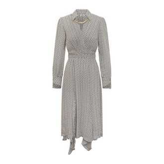 Elisabetta Franchi Femme, Robes, Noir, Taille: 38 FR Robe Chemise en Tissu Georgette